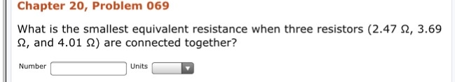 Solved Chapter 20, Problem 069 What is the smallest | Chegg.com