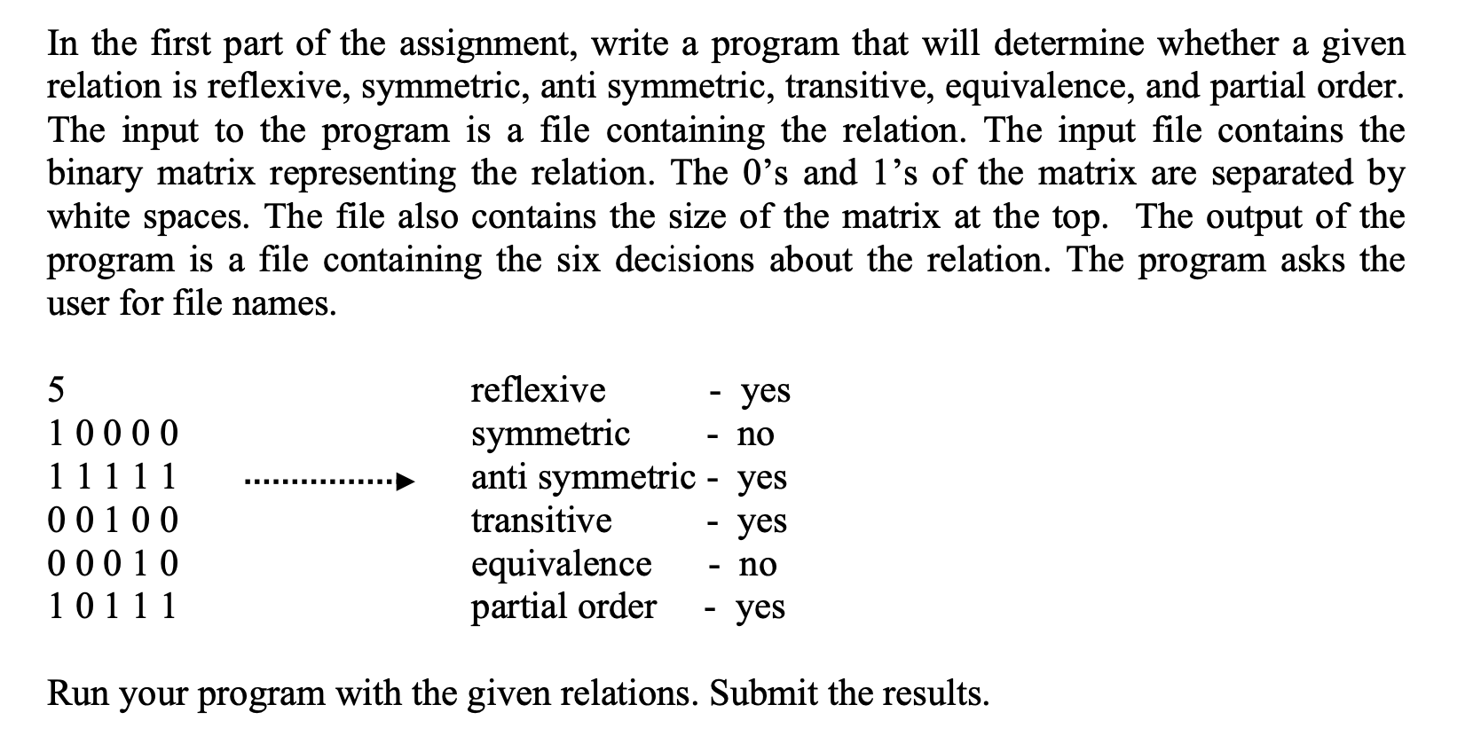 Solved In the first part of the assignment, write a program | Chegg.com