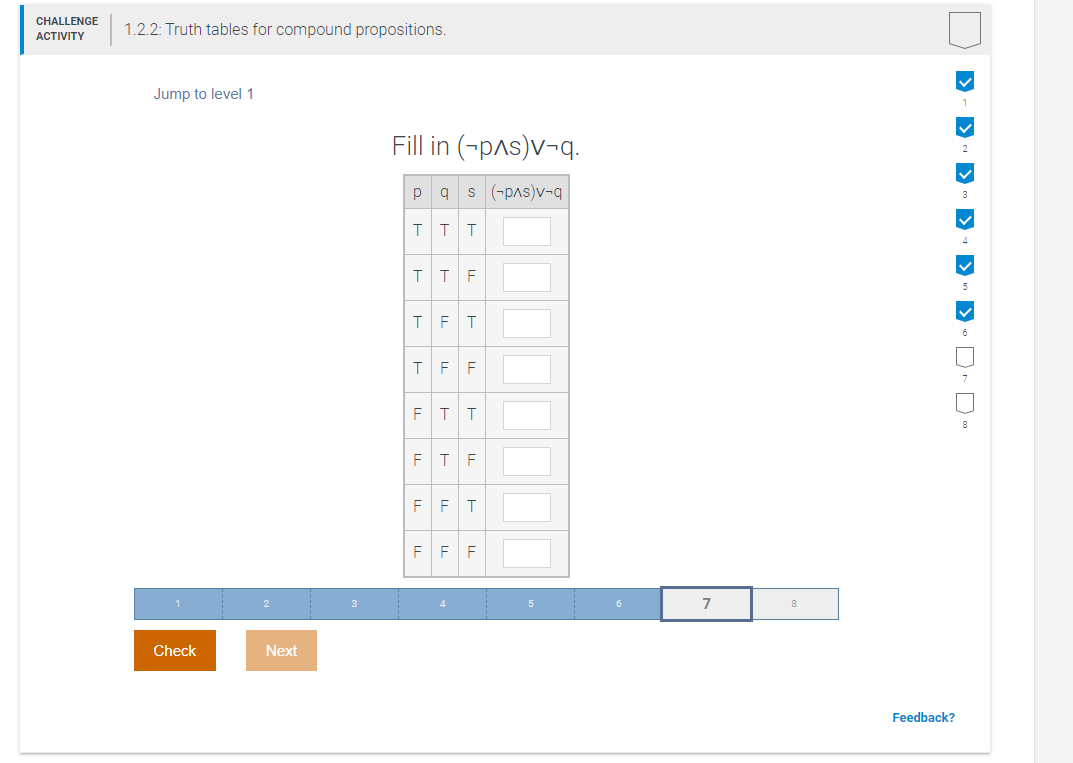 Solved CHALLENGE ACTIVITY 1.2.2: Truth tables for compound | Chegg.com Solved CHALLENGE ACTIVITY 1.2.2: Truth tables for compound | Chegg.com