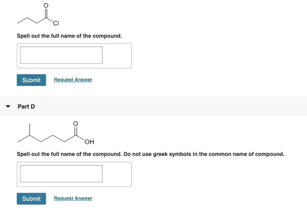 Solved Cl Spell out the full name of the compound Submit | Chegg.com