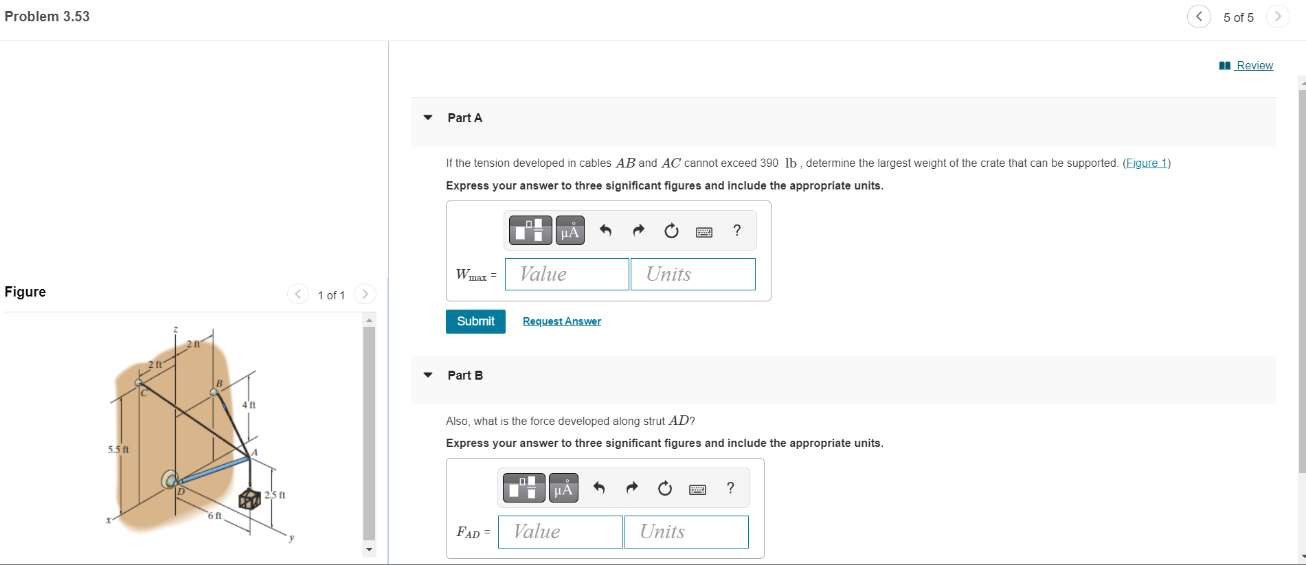 Solved Problem 3.53 Part A If the tension developed in | Chegg.com