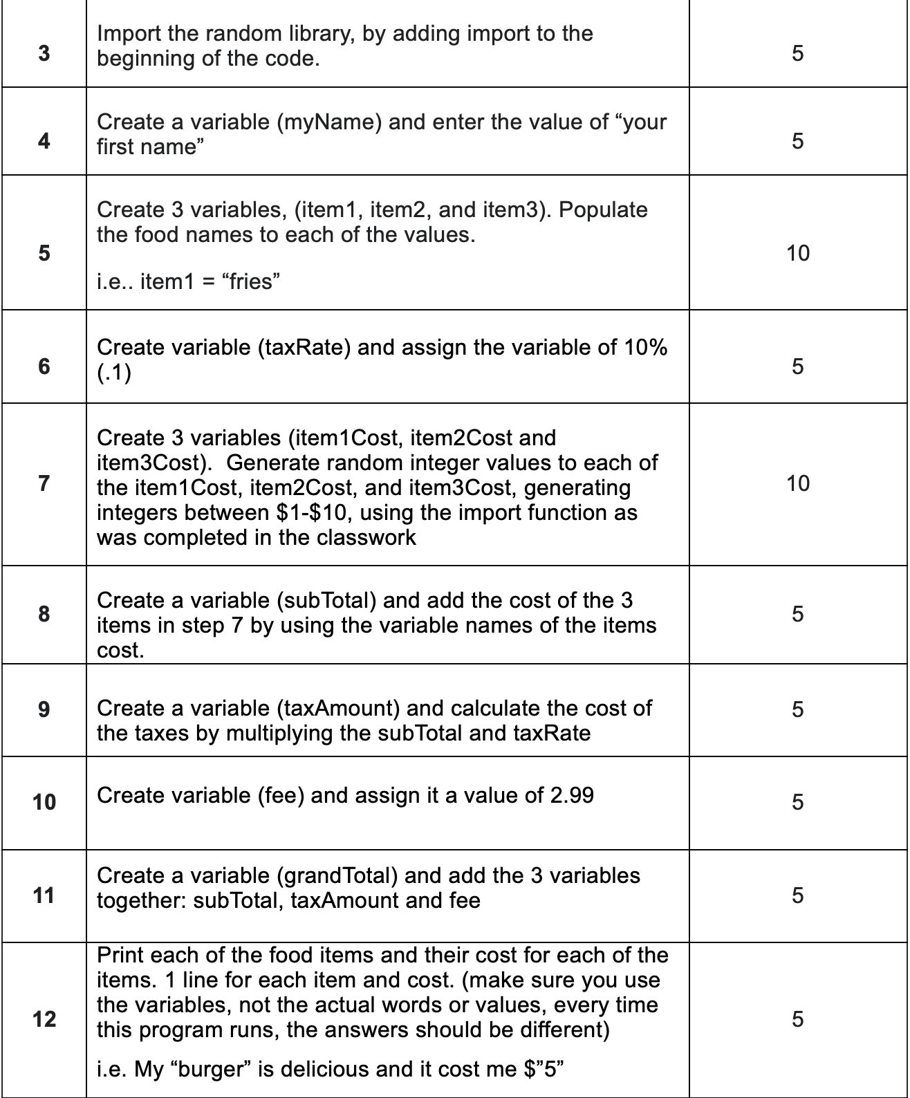 Solved Can you write a code that will run the following | Chegg.com