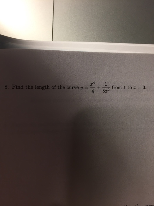 Solved Find the length of the curve y = x^4/4 + 1/8x^2 from | Chegg.com