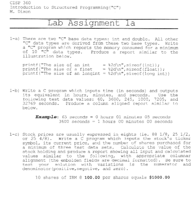 Solved Cisp 360 Introduction To Structured Programming C 1353