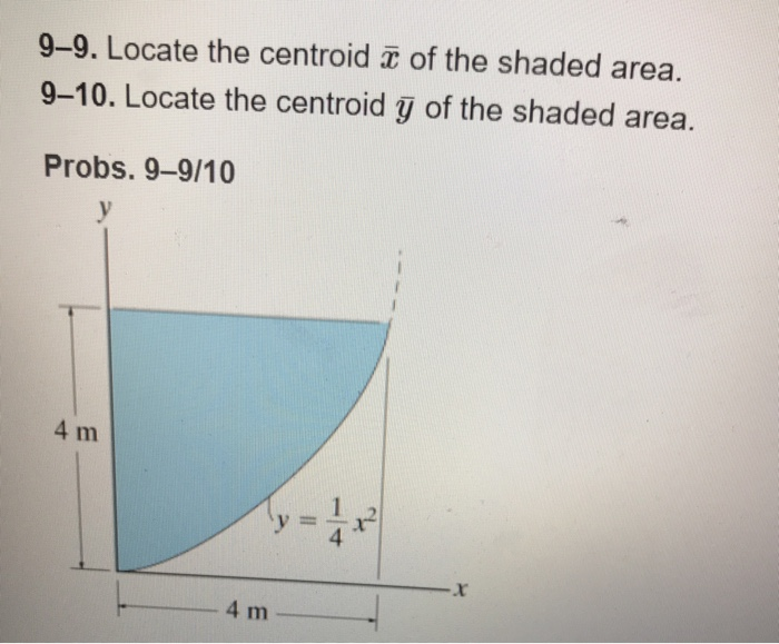 Solved 9-9. Locate the centroid T of the shaded area 9-10. | Chegg.com