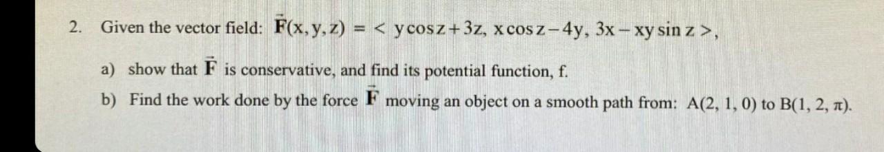 Solved Hello Please Help Me With My Multivariable Calc 