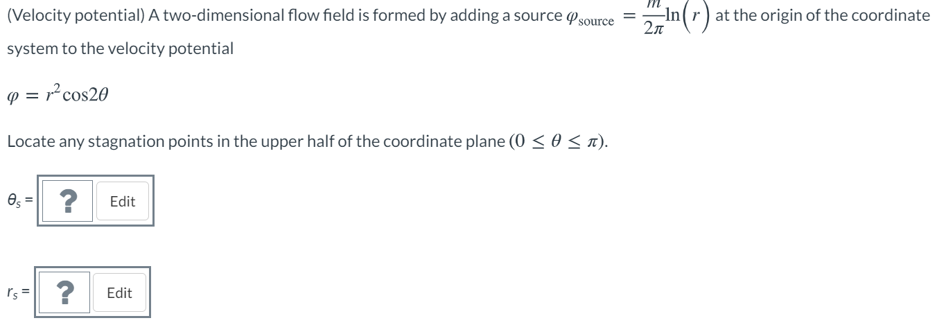 Solved (Velocity potential) A two-dimensional flow field is | Chegg.com