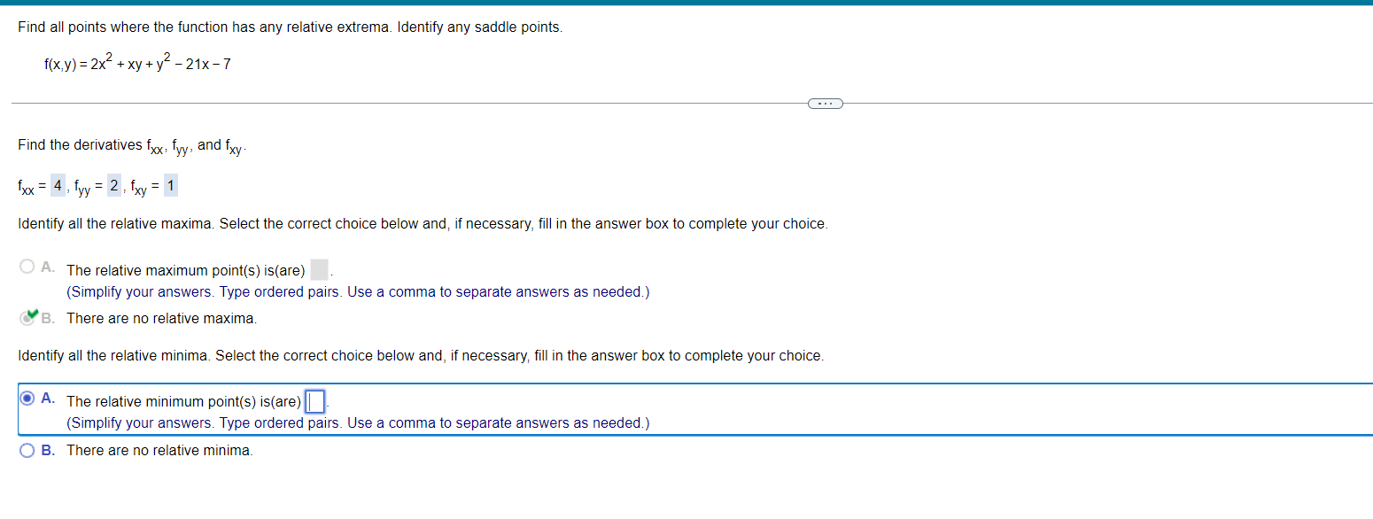 Solved Find all points where the function has any relative | Chegg.com