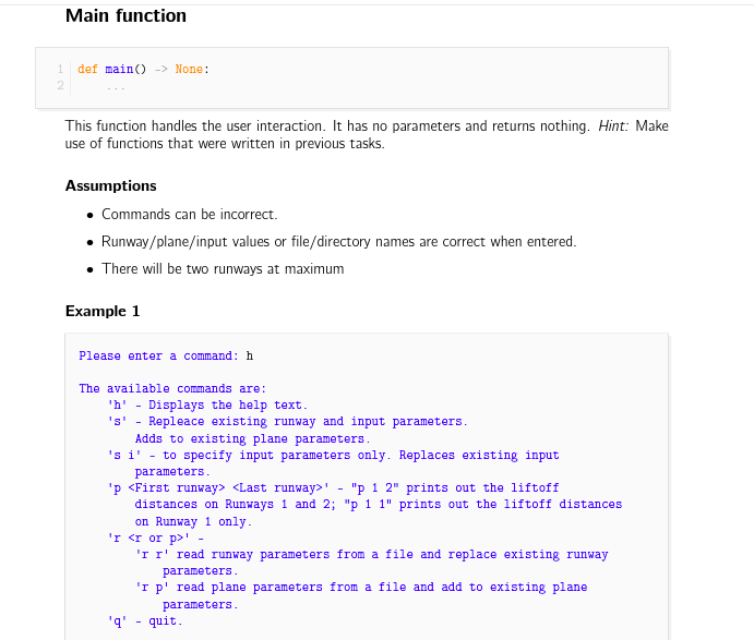 Solved This function handles the user interaction. It has no | Chegg.com