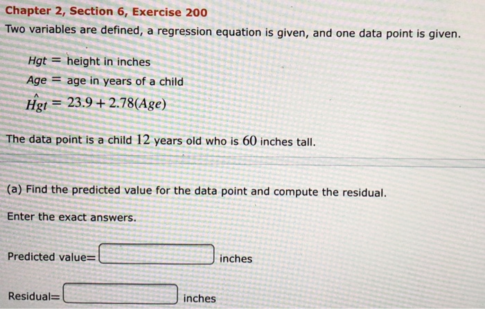 Solved Chapter 2, Section 6, Exercise 200 Two variables are | Chegg.com