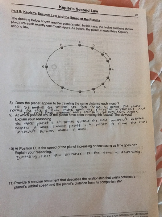 Solved The drawing below shows another planet's orbit. In | Chegg.com