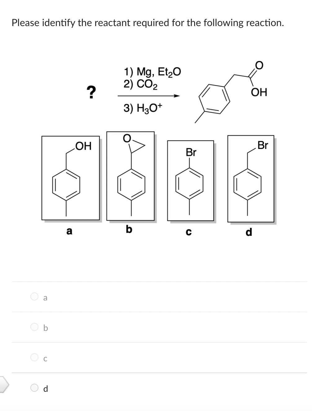Solved Please identify the reactant required for the | Chegg.com
