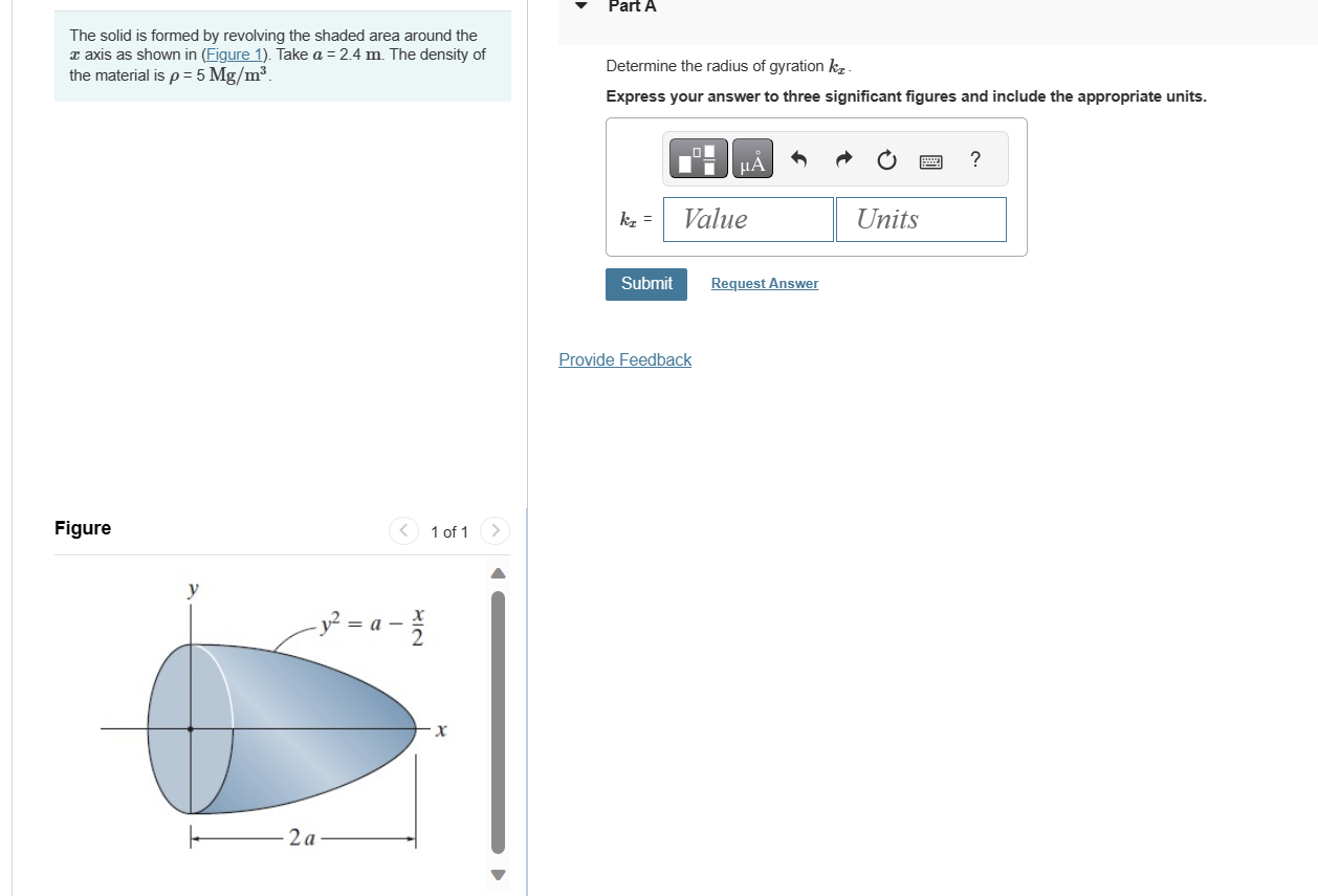 Solved The solid is formed by revolving the shaded area | Chegg.com