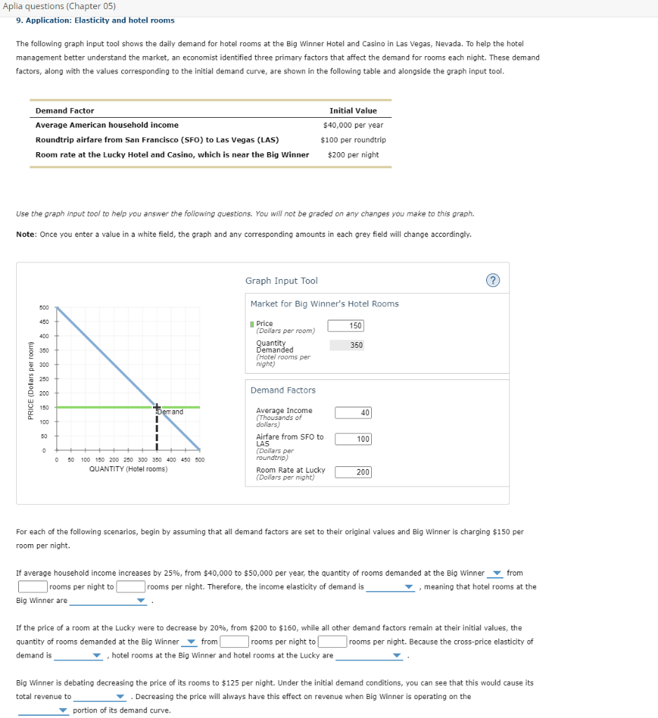 Solved aplia questions (Chapter 05) 9. Application: | Chegg.com
