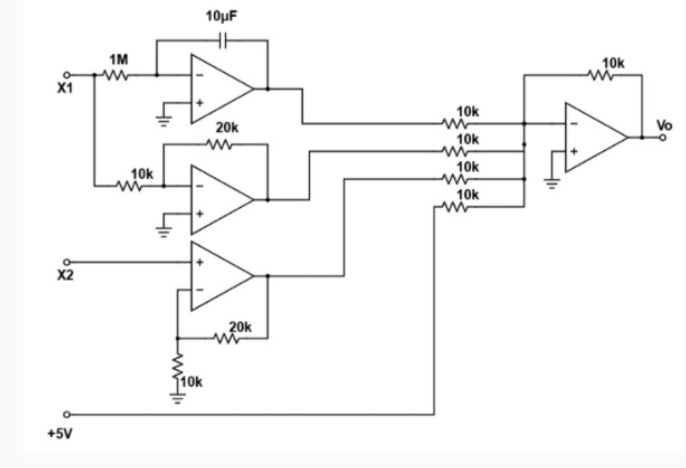 Solved Find the output equation of the analog calculator | Chegg.com