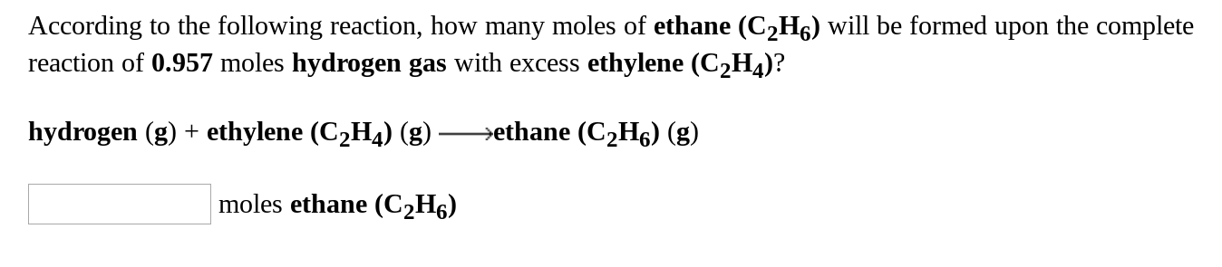 Solved According to the following reaction, how many moles | Chegg.com