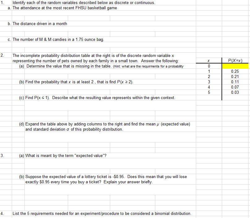 Solved Hello, I really need help on problems 1-4 listed | Chegg.com