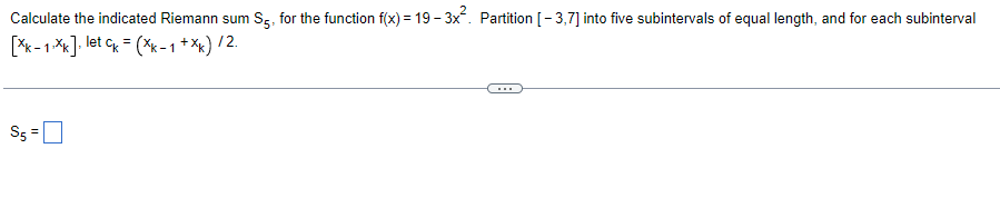 Solved Calculate the indicated Riemann sum S5, for the | Chegg.com