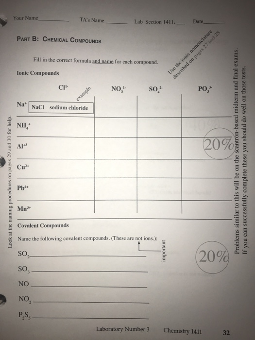 Solved Lab Section 1411.Date Your Name TA's Name PROCEDURE | Chegg.com
