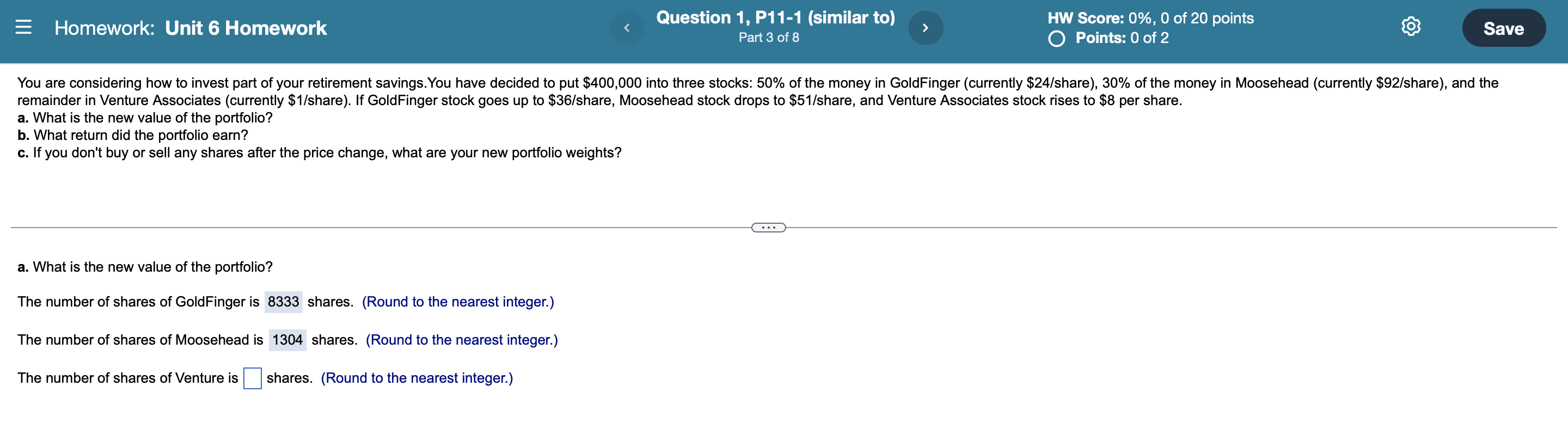Solved Homework: Unit 6 Homework Question 1, P11-1 (similar | Chegg.com