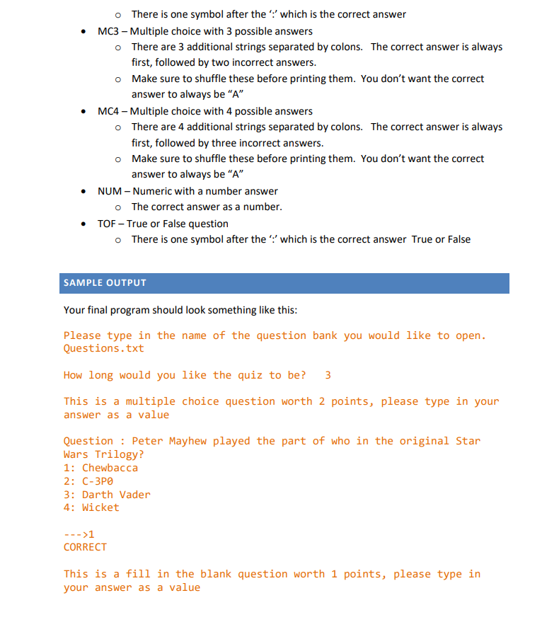 Solved CS132 - PROGRAMMING ASSIGNMENT POLYMORPHIC TRIVIA | Chegg.com