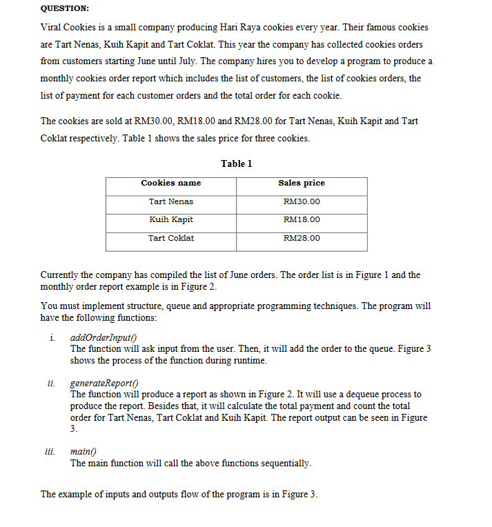 Solved QUESTION: Viral Cookies is a small company producing | Chegg.com