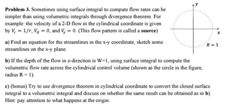 Solved Problem 3. ﻿Sometimes using surface integral to | Chegg.com