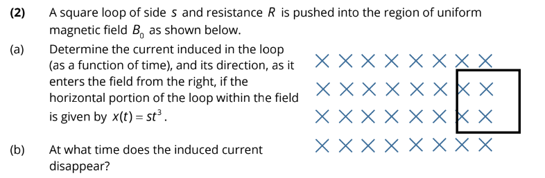 Solved (2) A square loop of side s and resistance R is | Chegg.com