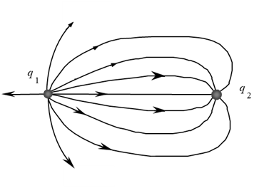 Figure shows the electric field lines between two | Chegg.com