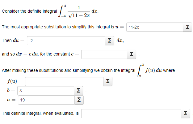 Solved Consider the definite integral Love 1 11 - 2.0 dr. | Chegg.com