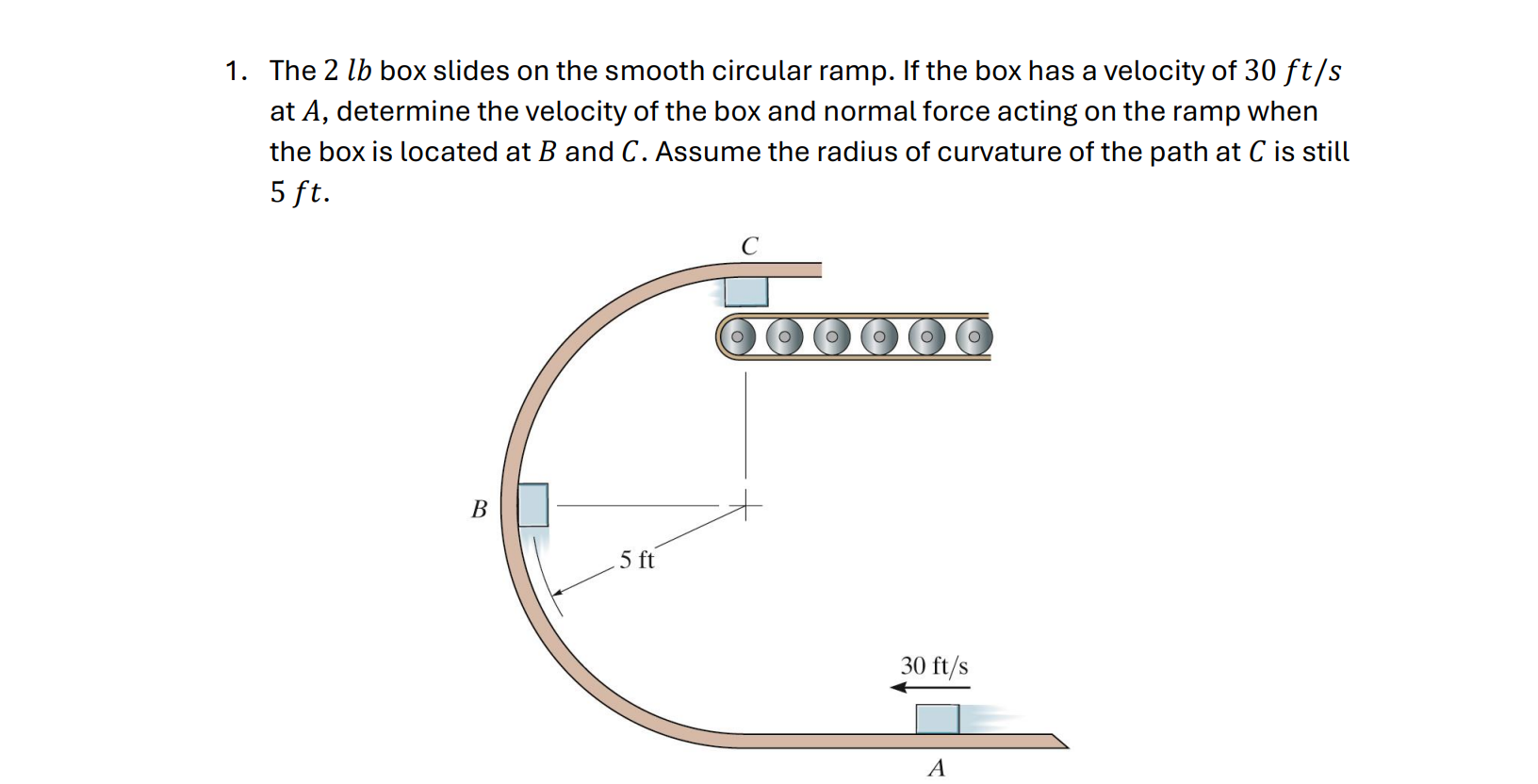 Solved Determine the velocity of the box and normal force | Chegg.com