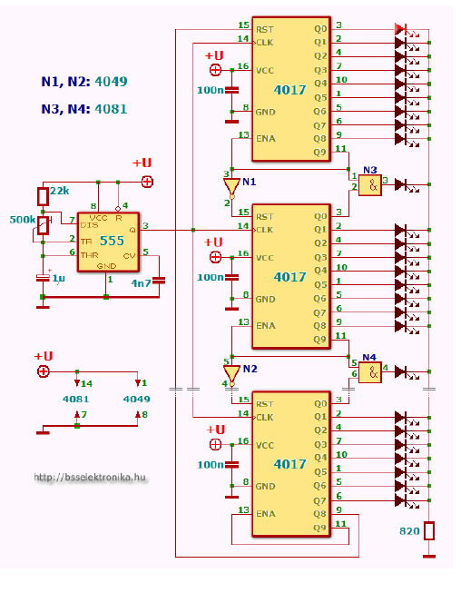 1. Below circuit shows a Sequential LED Blinking | Chegg.com