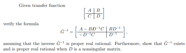 Solved Given transfer function . Verify the formula, | Chegg.com