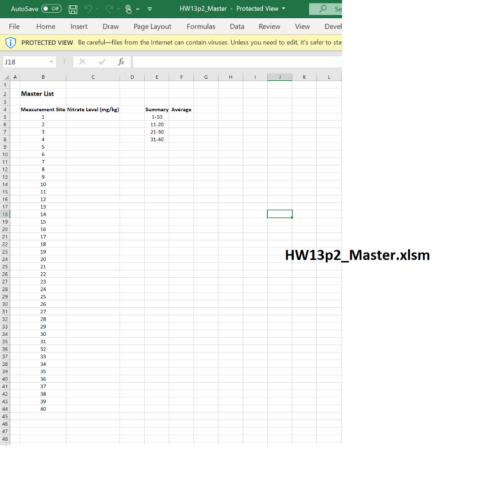 OBJECTIVE: To gain experience writing VBA macros that | Chegg.com