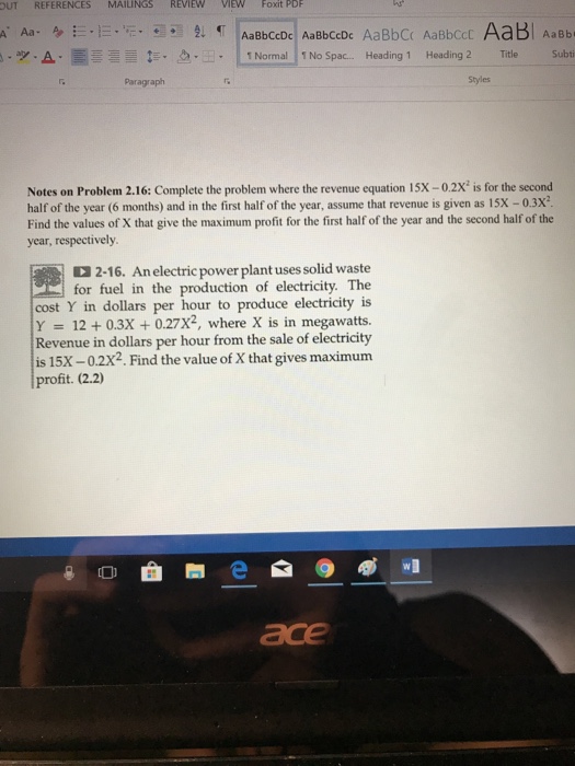 Solved Ut References Mailings Review View Foxit Pdf ツ·