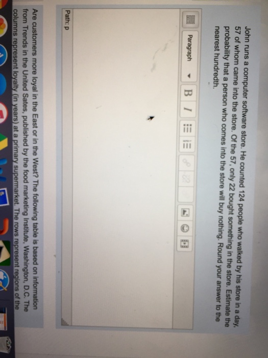 Solved John runs a computer software store. He counted 124 | Chegg.com