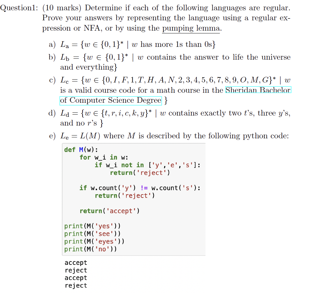 Solved Question1: (10 marks) Determine if each of the | Chegg.com Solved Question1: (10 marks) Determine if each of the | Chegg.com