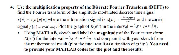 Solved 4. Use the multiplication property of the Discrete | Chegg.com