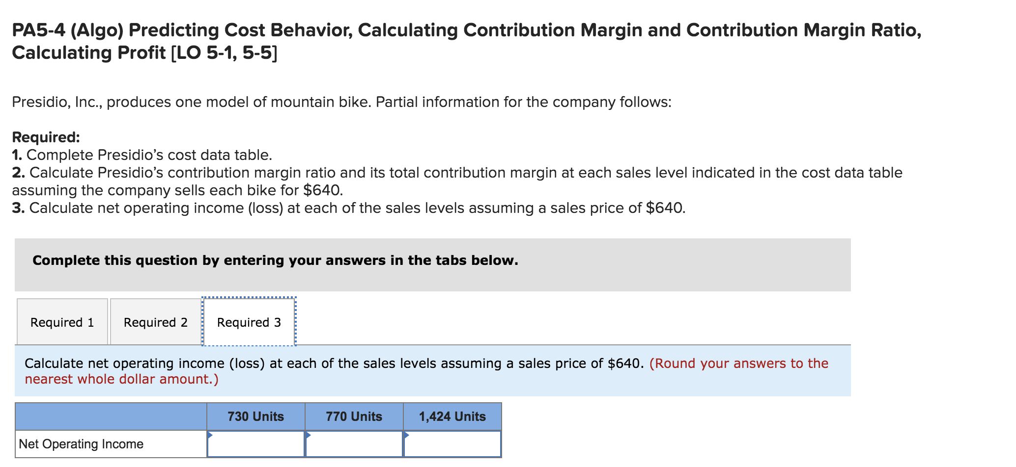 Solved PA5-4 (Algo) Predicting Cost Behavior, Calculating | Chegg.com