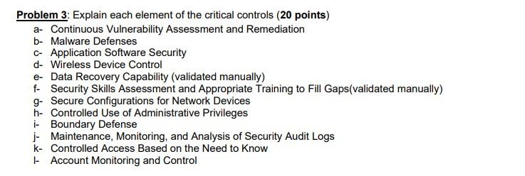 Solved Problem 3: Explain each element of the critical | Chegg.com