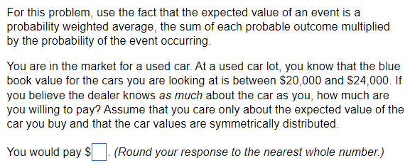 Solved For this problem, use the fact that the expected | Chegg.com