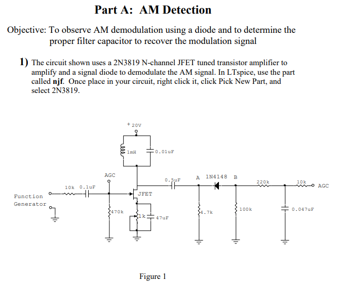 Solved Objective: To observe AM demodulation using a diode | Chegg.com