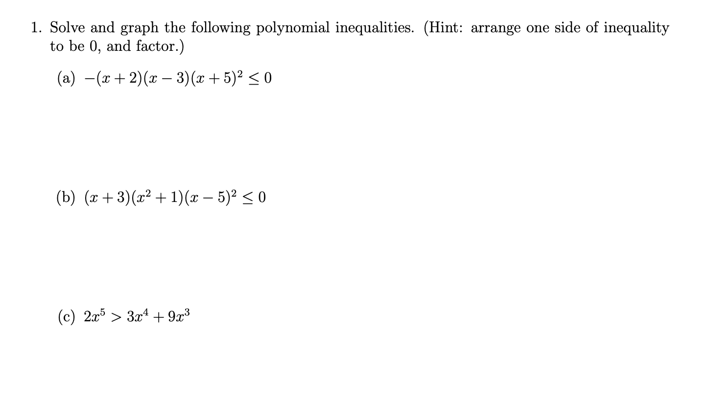 Solved Solve and graph the following polynomial | Chegg.com