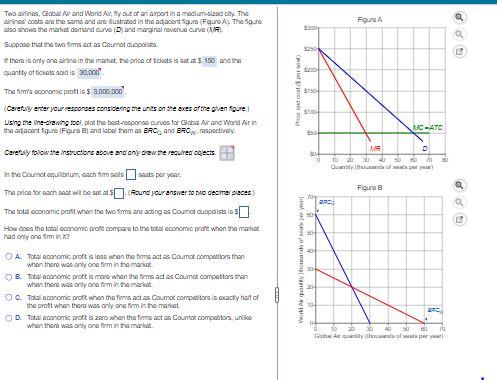 Solved FIJA $30 3250 Two sites, Gobair and World Air, fly | Chegg.com