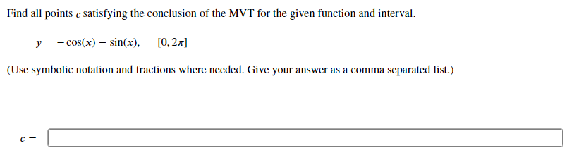 [Solved]: Find all points c satisfying the conclusion of t