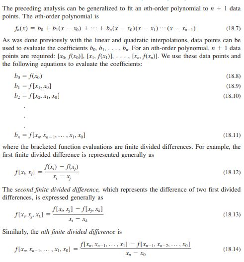 NEWTON’S DIVIDED-DIFFERENCE INTERPOLATING POLYNOMIALS | Chegg.com