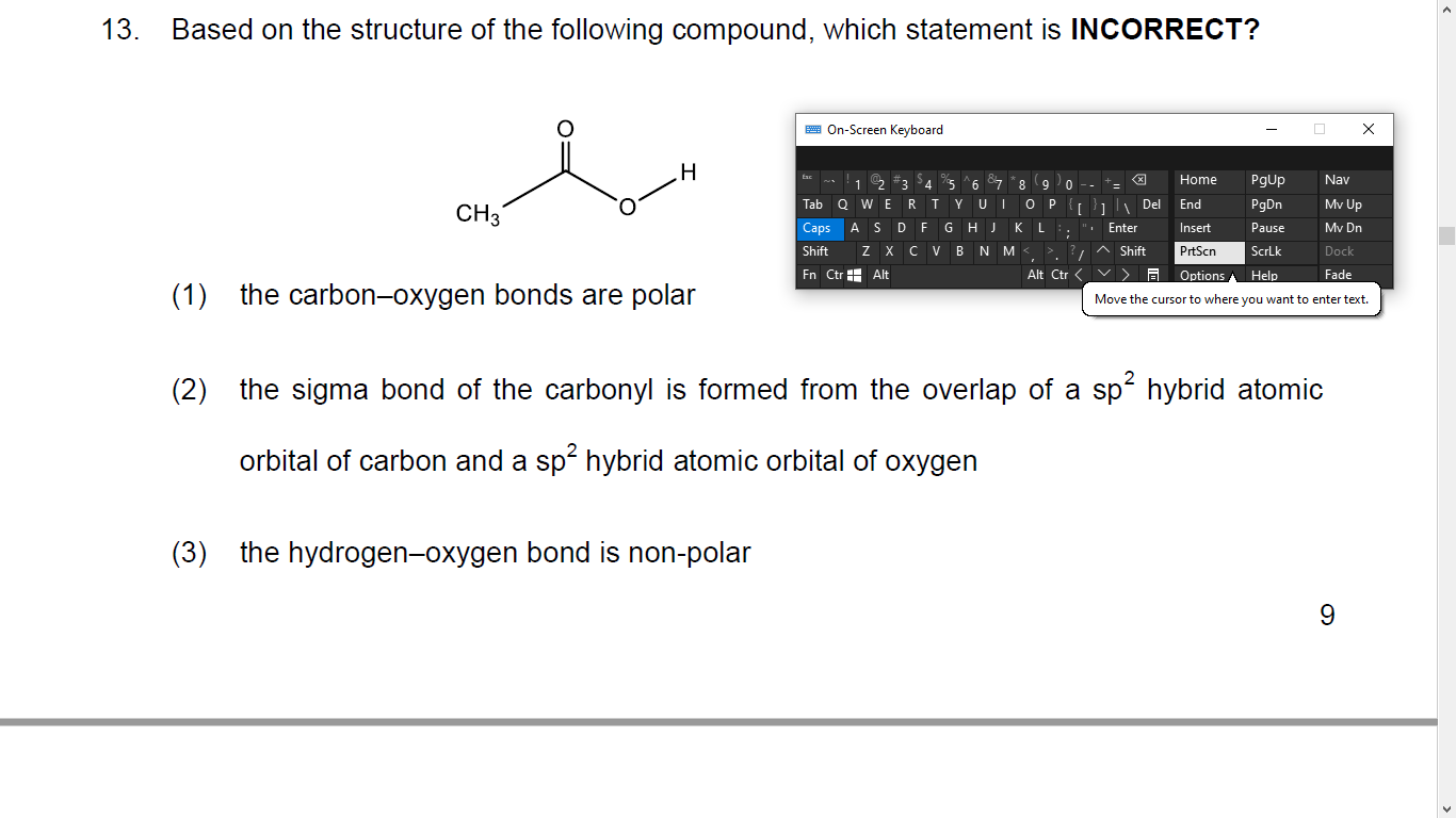 Solved 13. Based on the structure of the following compound, | Chegg.com