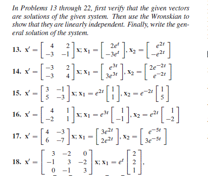 Solved In Problems 13 through 22, first verify that the | Chegg.com