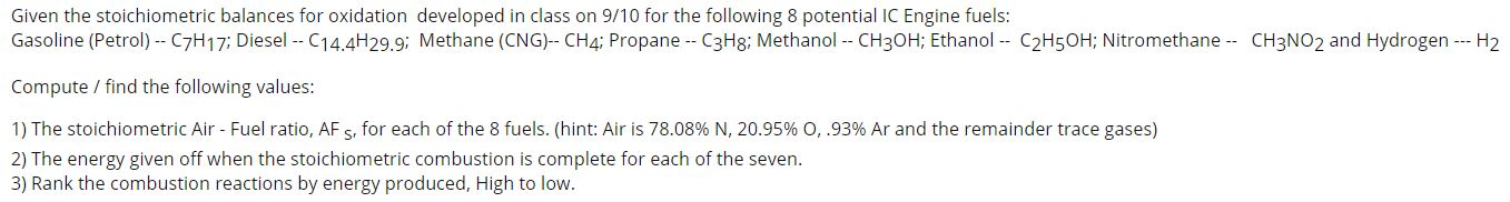 Given the stoichiometric balances for oxidation | Chegg.com
