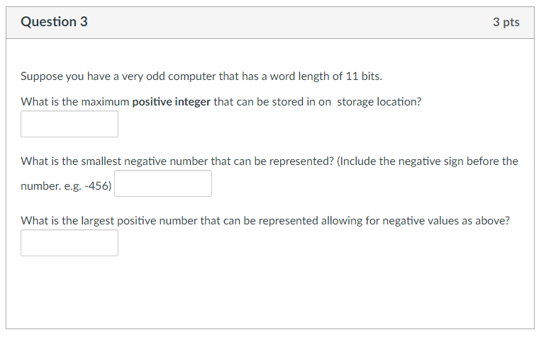 Solved Question 3 3 pts Suppose you have a very odd computer | Chegg.com